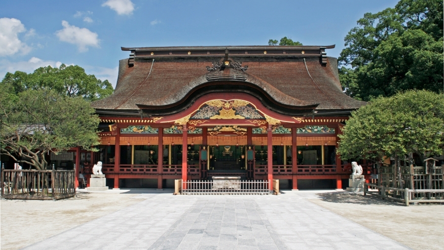 The head shrine of Tenjin, which enshrine Sugawarano Michizane, with ...